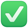 Check Mark Button Emoji - CharacterCodes.net